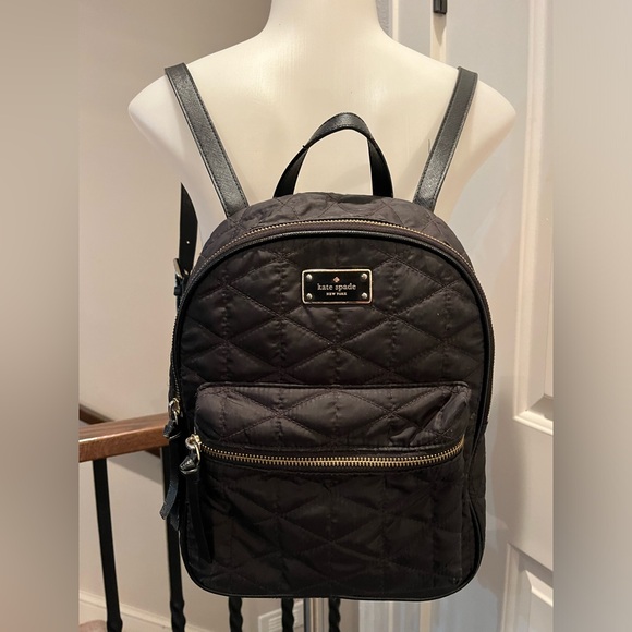 kate spade | Bags | Kate Spade Quilted Black Backpack Bag | Poshmark